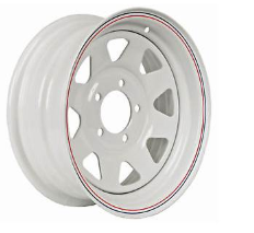 14X5.5 5-4.5 White Spoke Trailer Wheel | Tires4That by Gallagher Tire ...