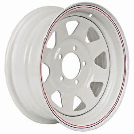 Gt 15X5 5-5 White Spoke Trailer Wheel | Tires4That by Gallagher Tire ...